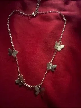 None | Jewelry | Gold Butterfly Charm Necklace Unbranded Nwt | Poshmark